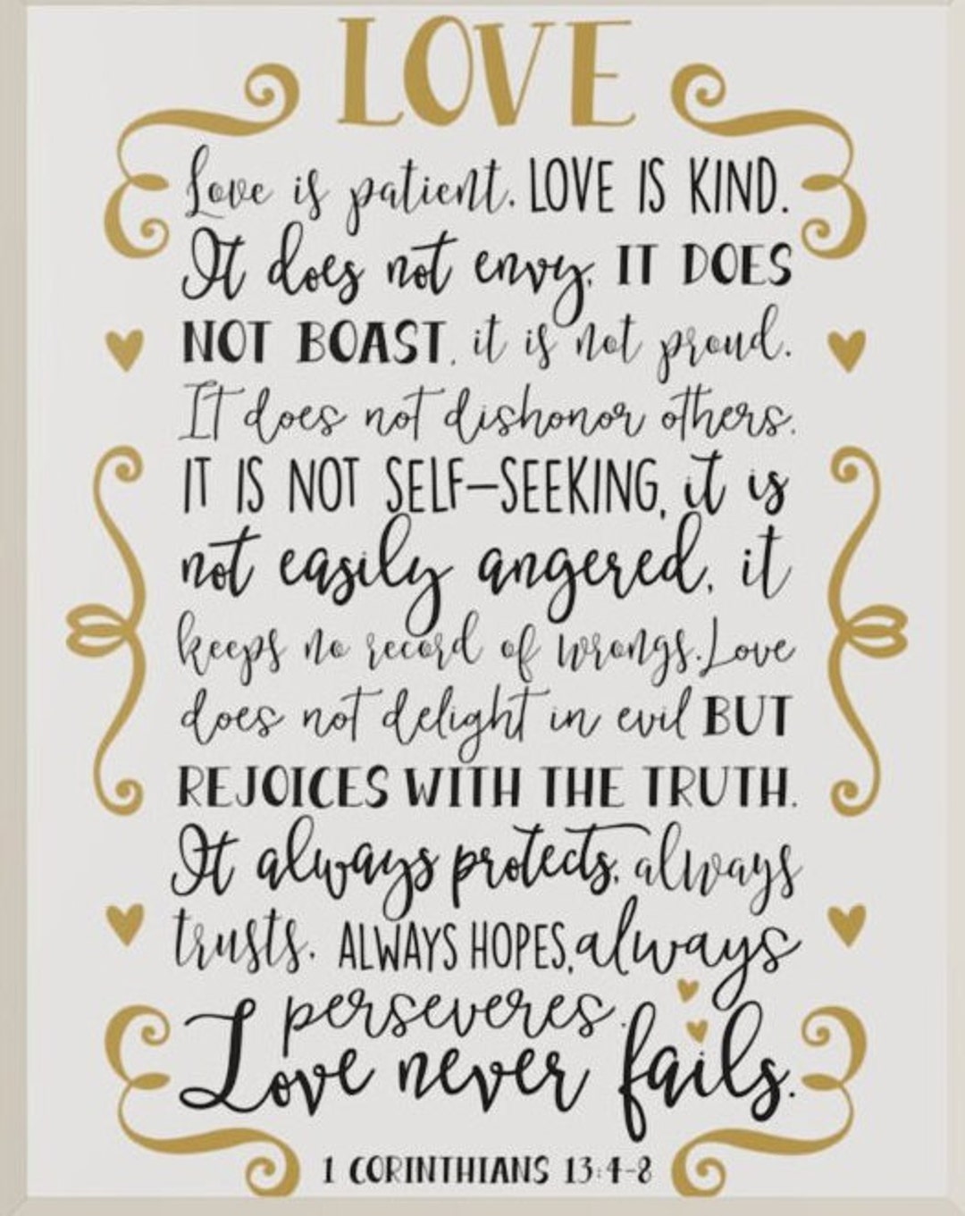 Bible Verse Wall Art, Wrapped Canvas, Christian Home Decor, Love is ...