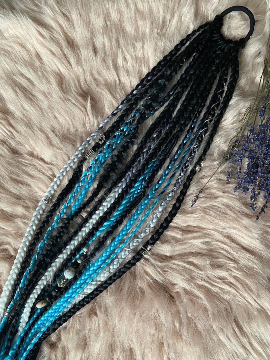 Handmade Boho Dreadlocks Hair Tie With Elastic Band - Stylish Bohemian ...