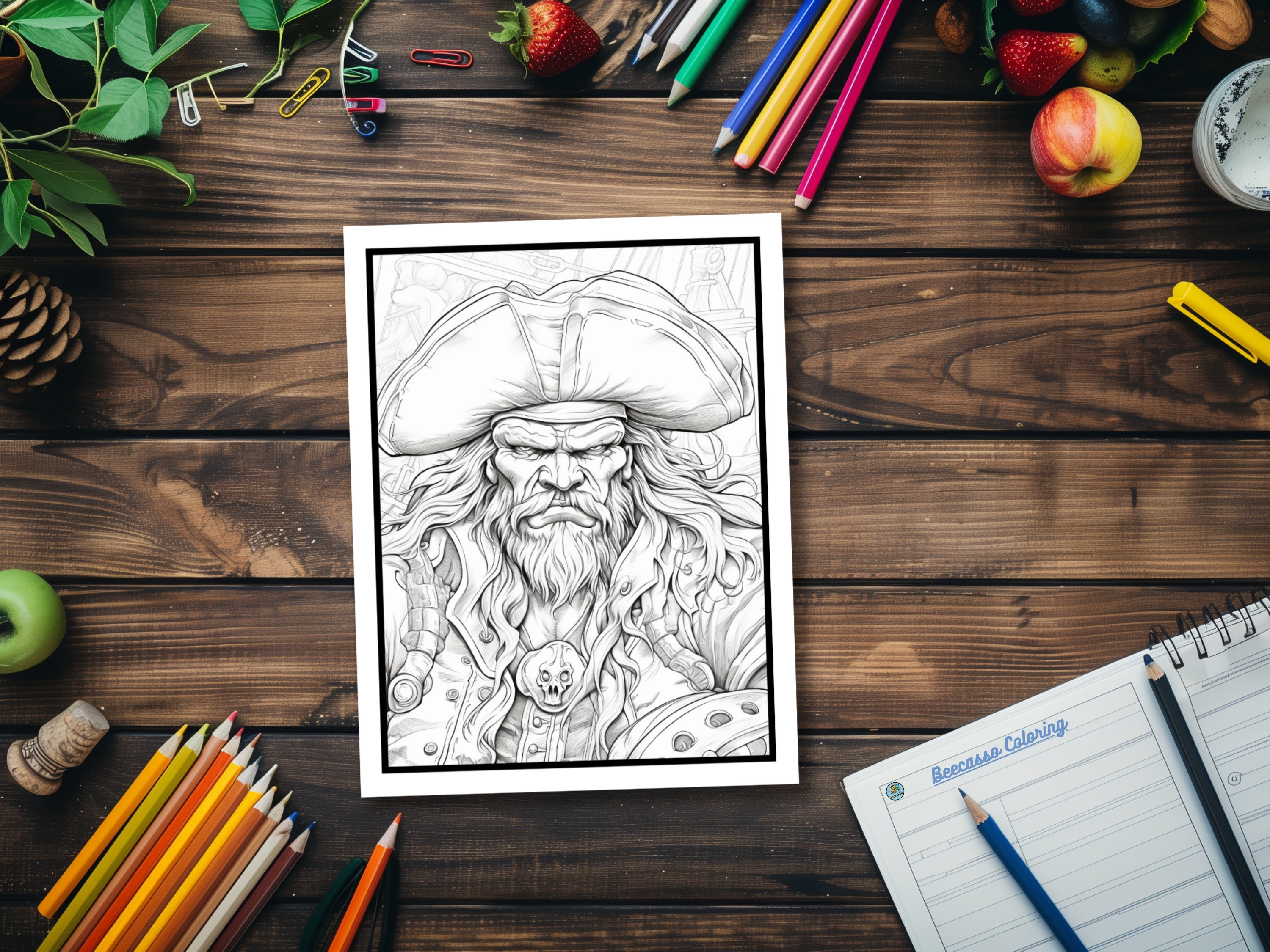 Pirates Coloring Pages for Adults & Kids 50 Printable Designs Ships ...