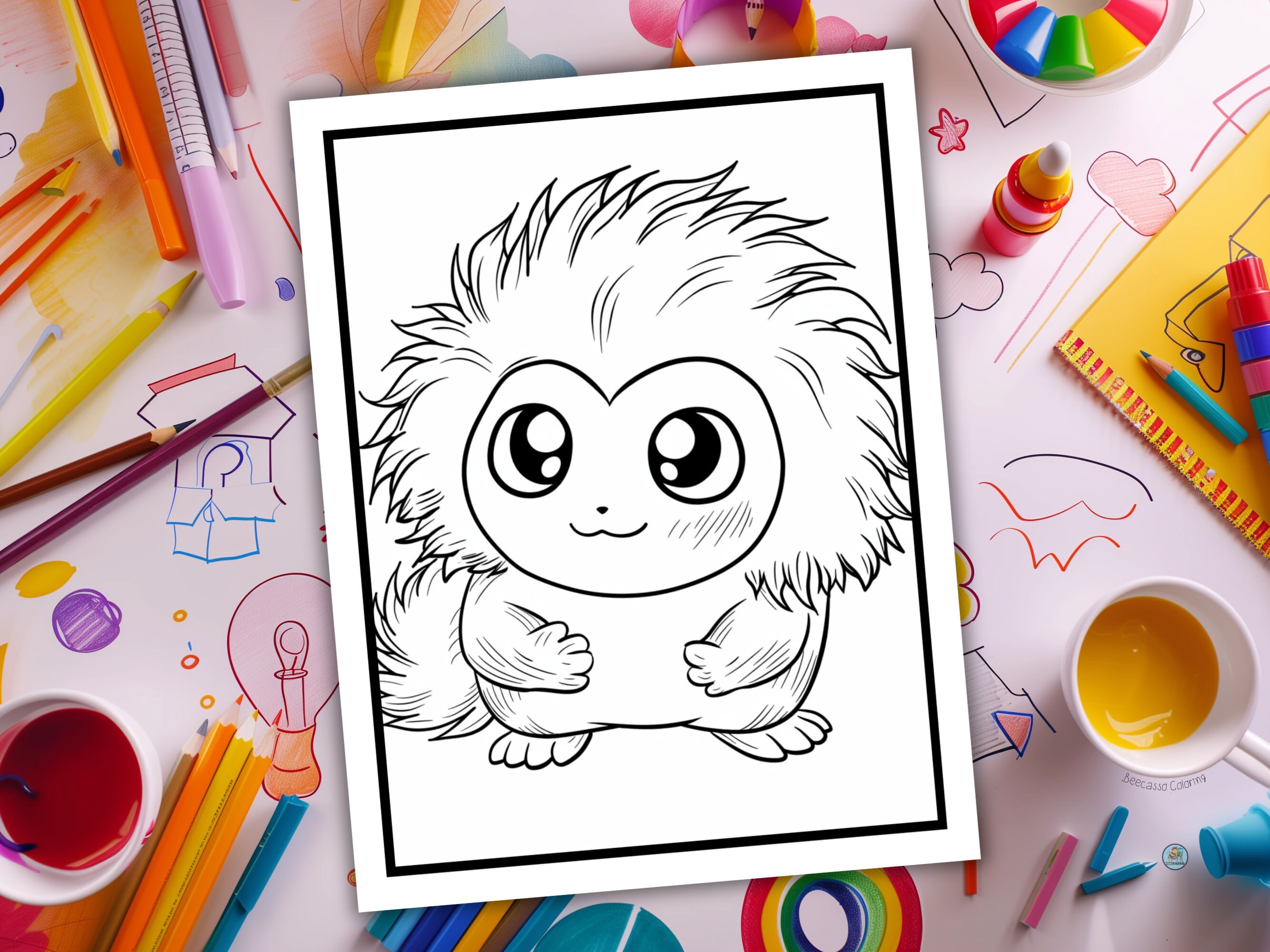 Cute Monsters Coloring Pages 50 Designs for Kids, Adorable Creatures ...