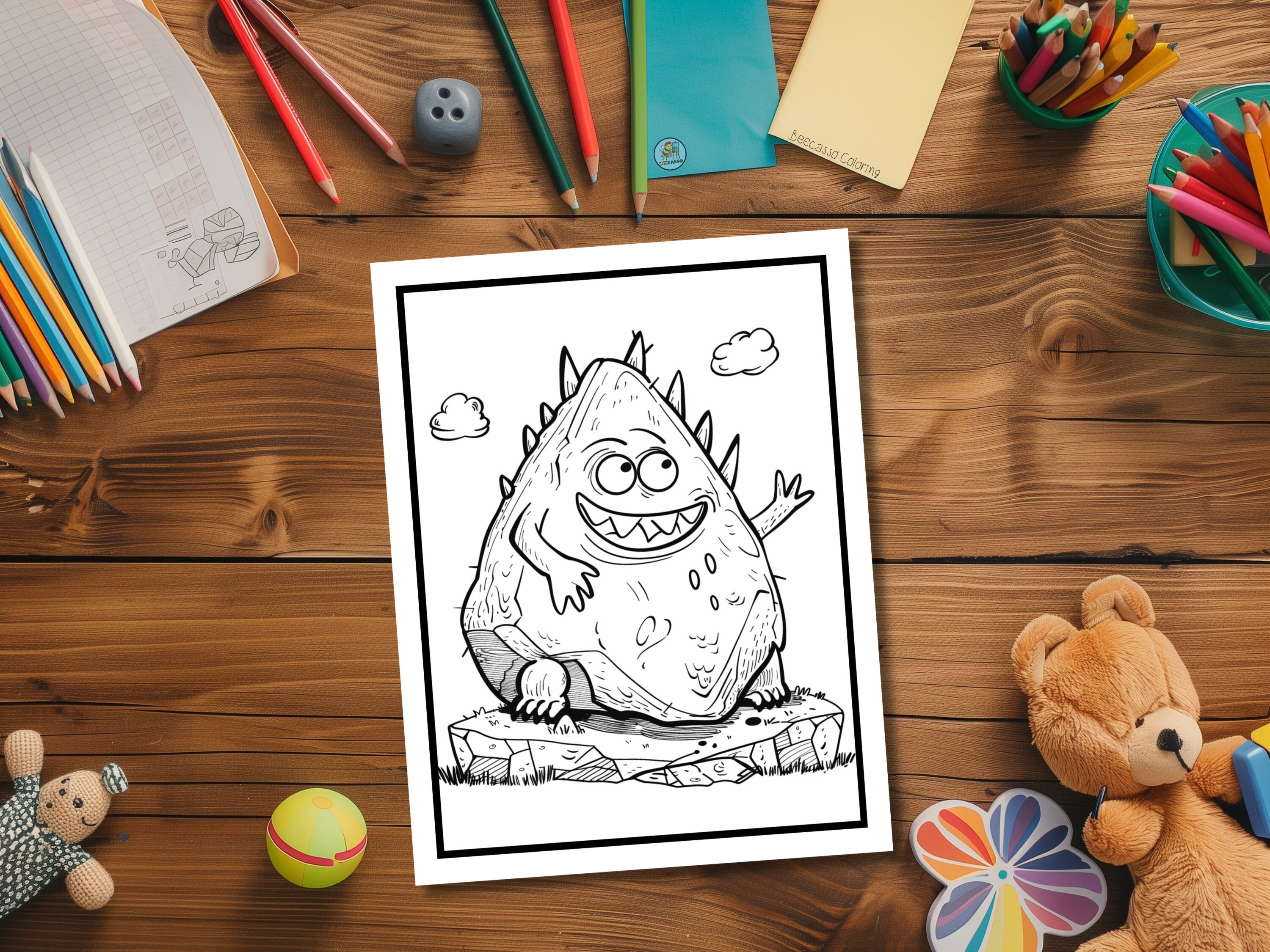Cute Monsters Coloring Pages 50 Designs for Kids, Adorable Creatures ...