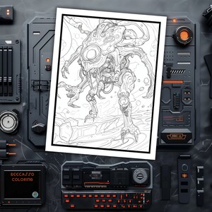Space Monster Coloring Pages - 50 Designs for Adults and Teens, Sci-fi ...