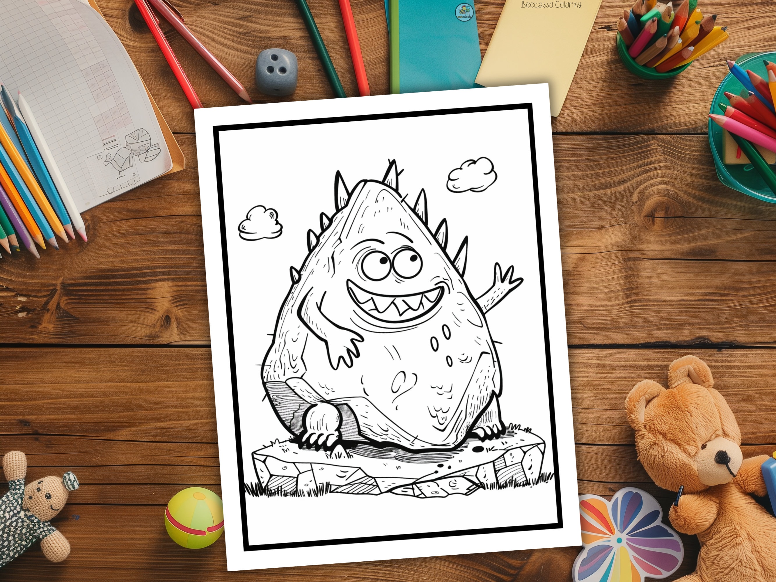 Cute Monsters Coloring Pages 50 Designs for Kids, Adorable Creatures ...