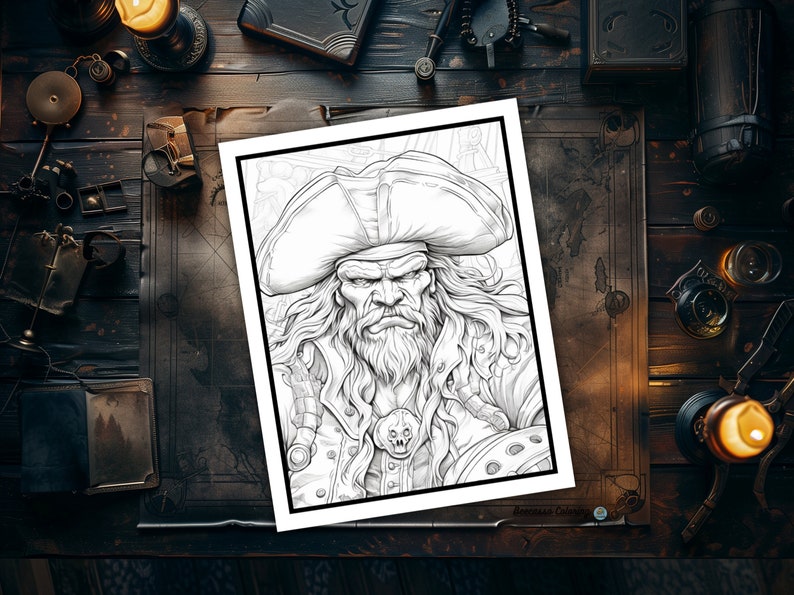 Pirates Coloring Pages for Adults & Kids - 50 Printable Designs Ships ...