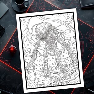 Space Monster Coloring Pages - 50 Designs for Adults and Teens, Sci-fi ...