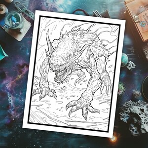 Space Monster Coloring Pages - 50 Designs for Adults and Teens, Sci-fi ...