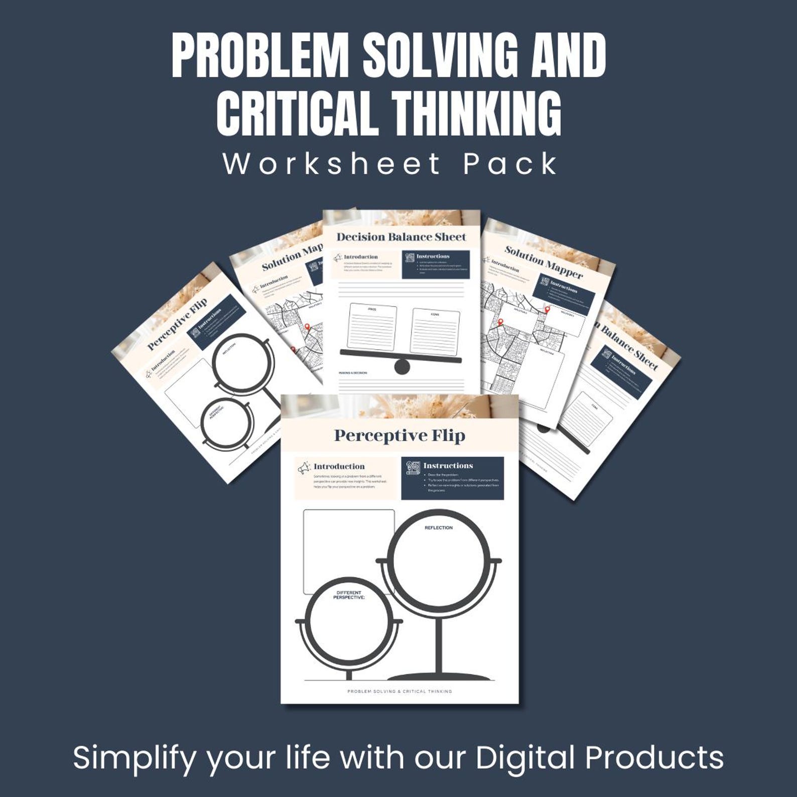 Problem Solving Worksheet, Critical Thinking Coaching Worksheet ...