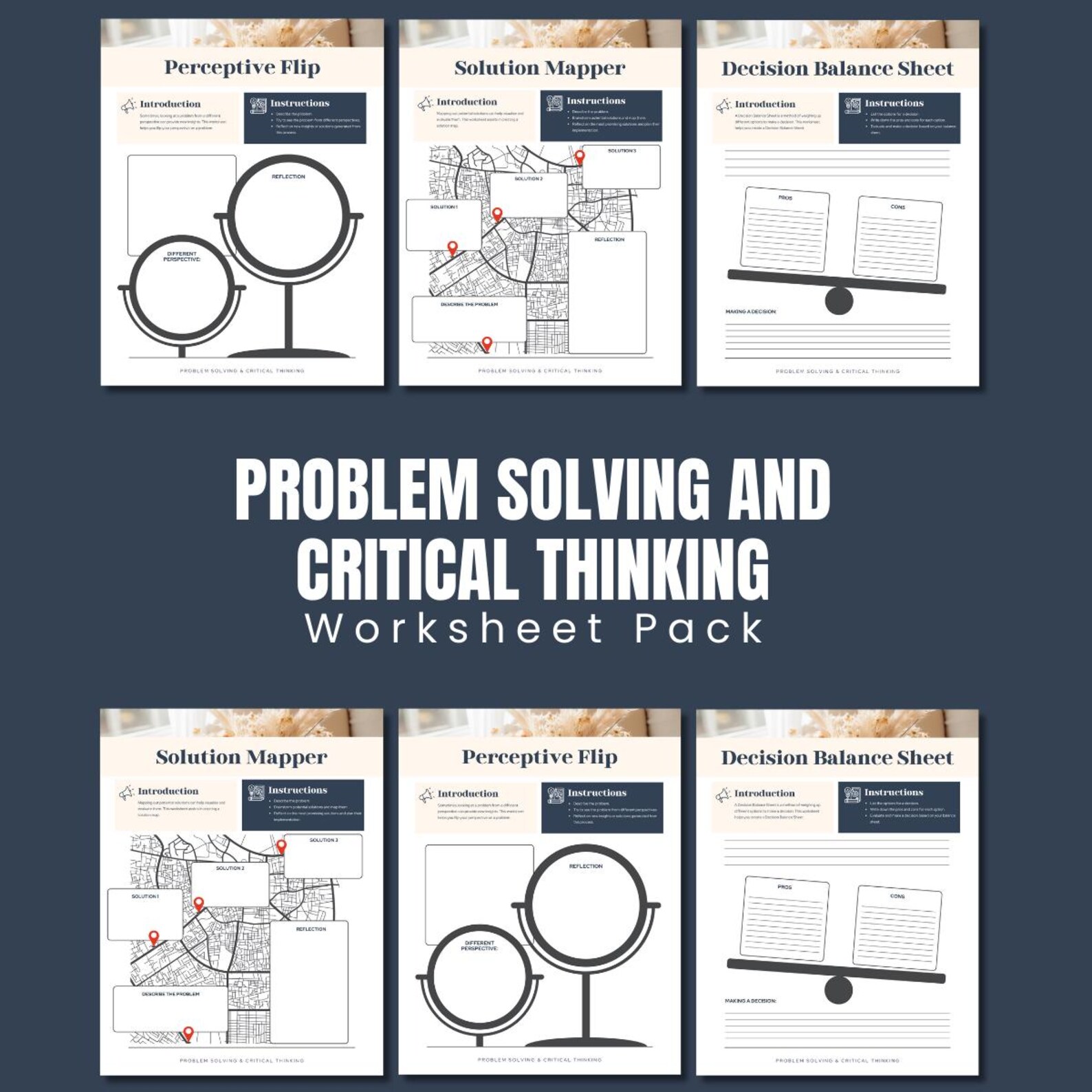 Problem Solving Worksheet, Critical Thinking Coaching Worksheet ...