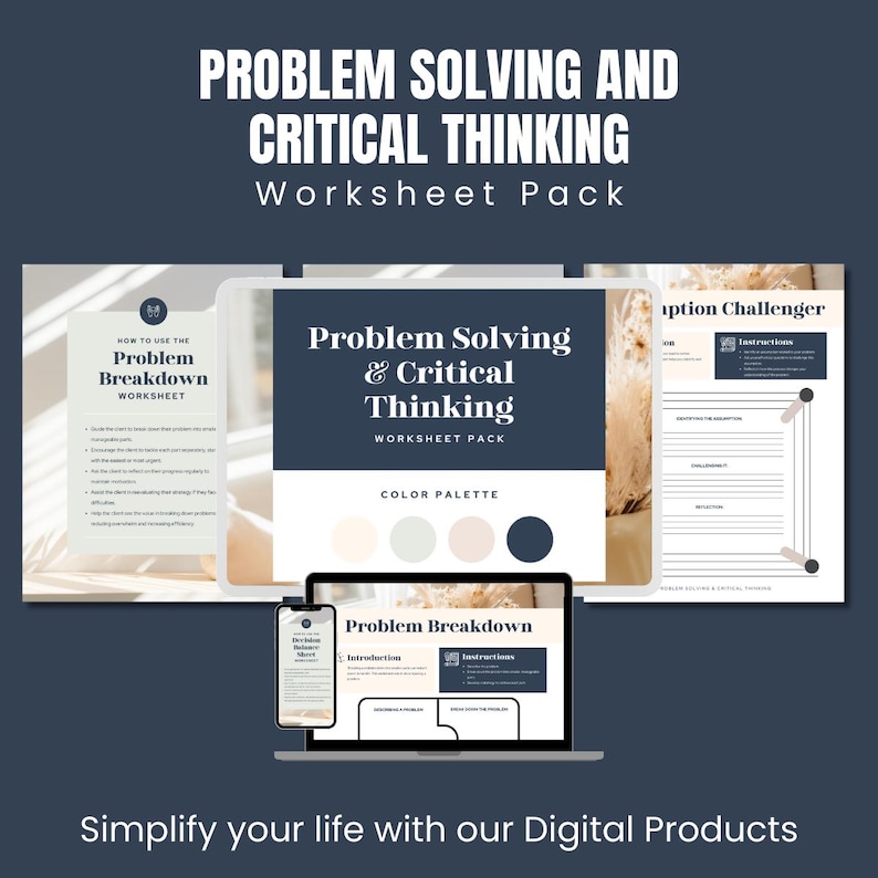 Problem Solving Worksheet, Critical Thinking Coaching Worksheet ...