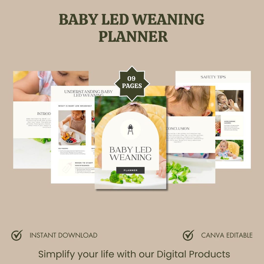 Baby LED Weaning Meal Planner, Baby Feeding Tracker, Baby Food Chart ...