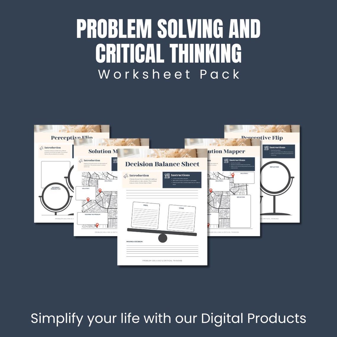 Problem Solving Worksheet, Critical Thinking Coaching Worksheet ...