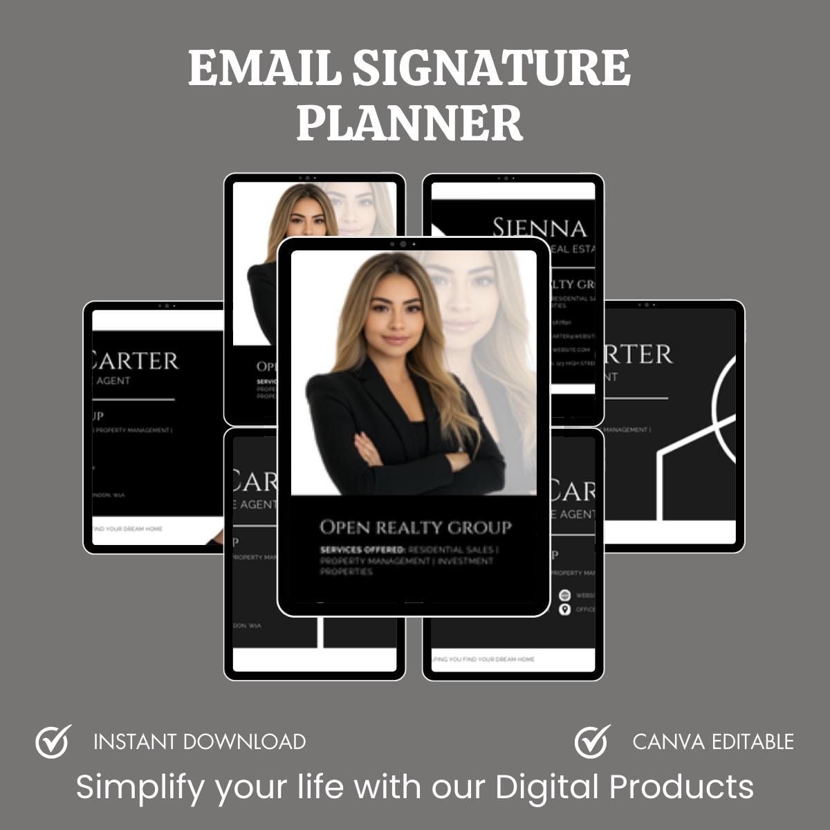 Email Signature Photo Template, Business Signature, Customizable Real ...