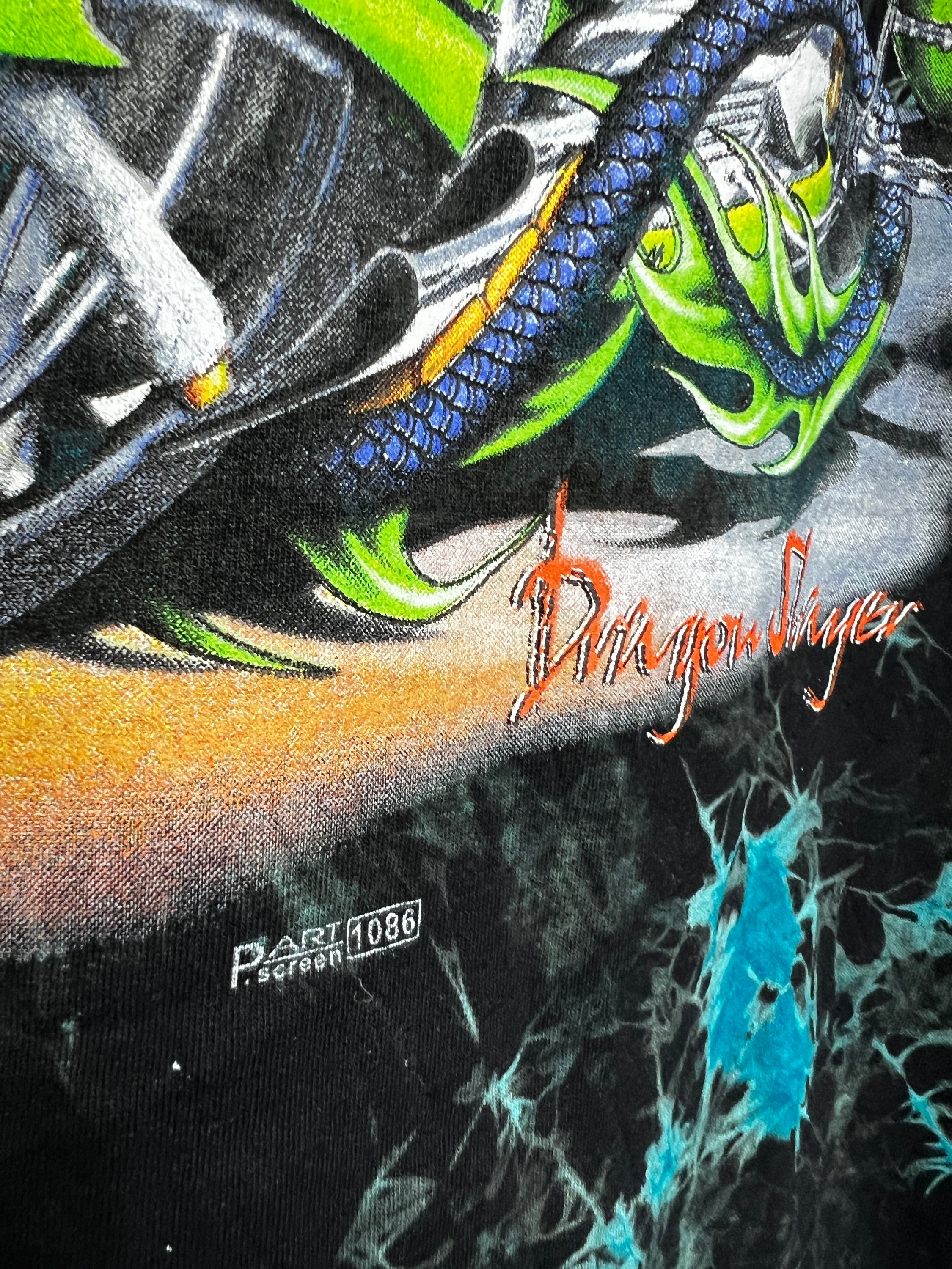 2000's Dragon Slayer Motorcycle Biker Tee Shirt X Ray Vintage Tee Y2k ...