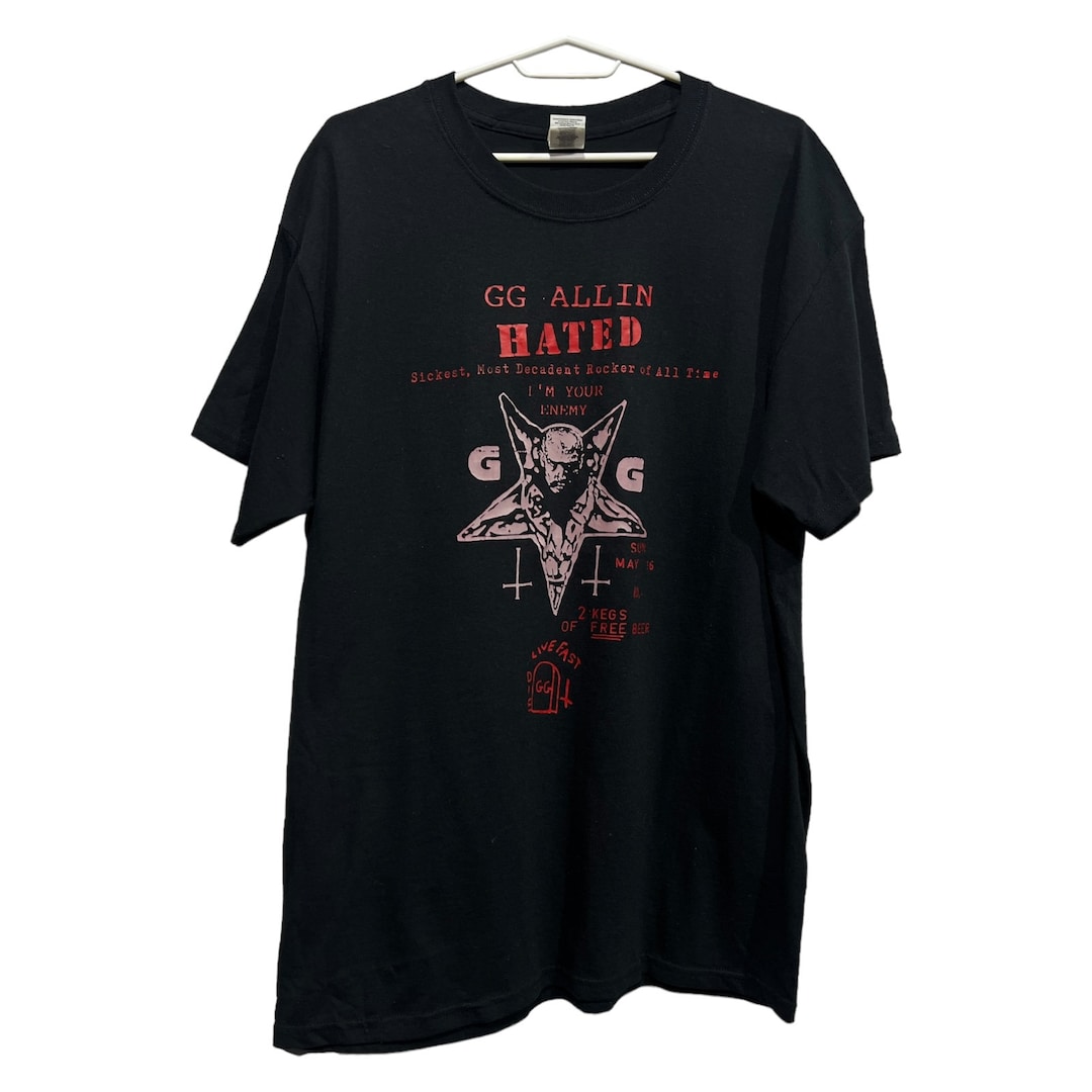 GG Allin Hated Promo T-shirt - Iconic Punk Rock Tribute - Etsy