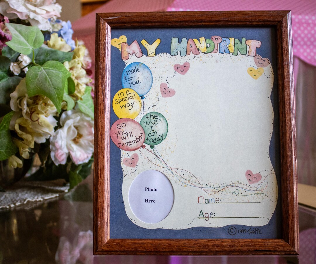 Vintage - Handprint Photo Frame - "my Handprint" Kit - Sue Skeen - 1999 ...
