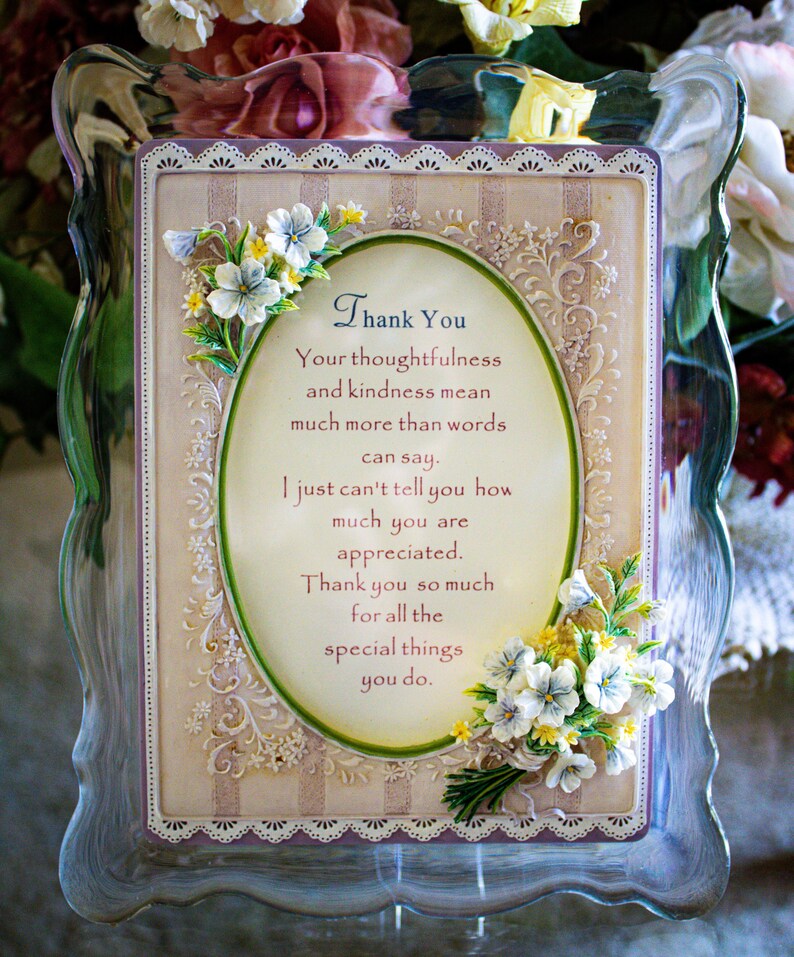 Vintage - Thank You - Musical Picture Frame - Sentiments Just for You ...