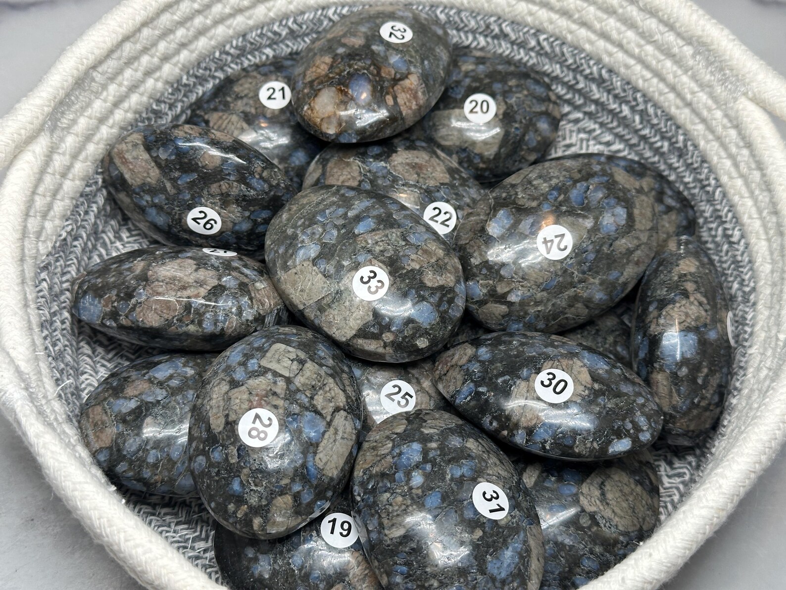 Blue Que Sera (llanite) Palm (natural Crystal) - Etsy
