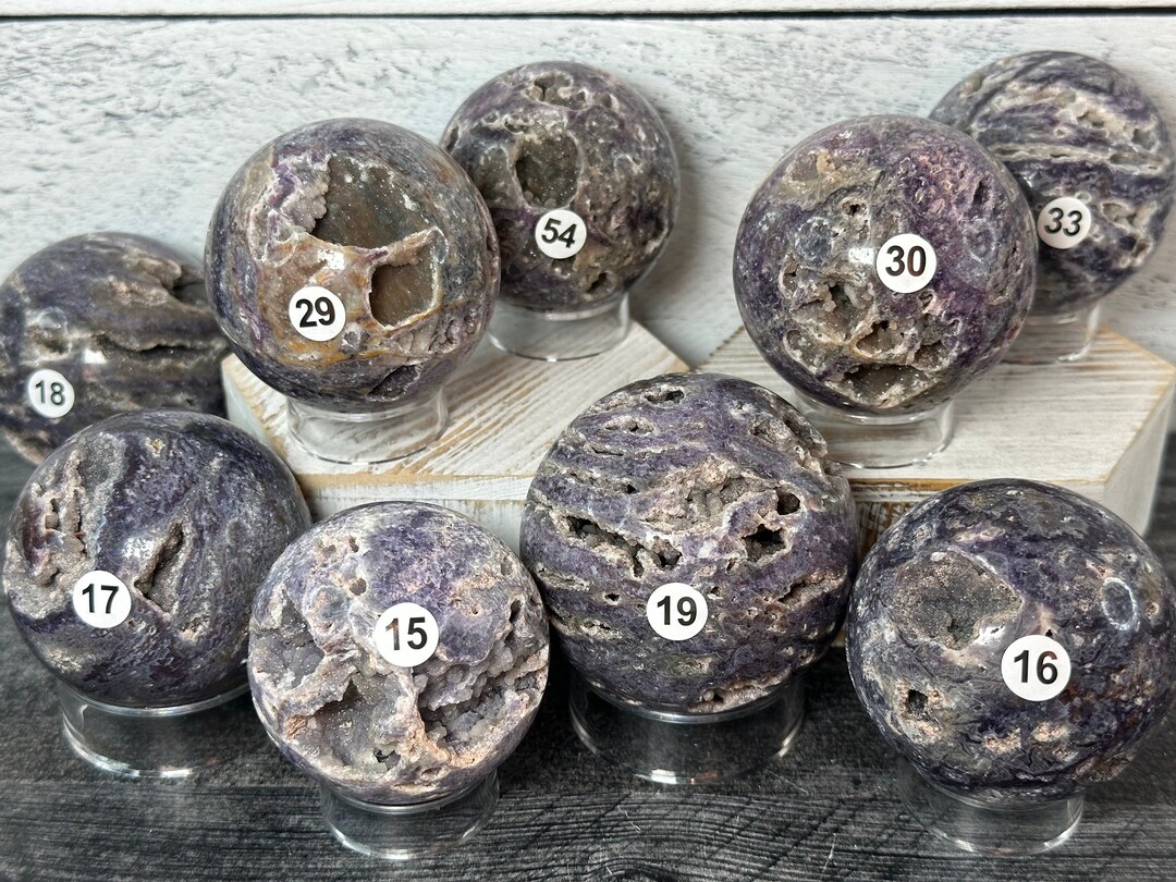 Purple Druzy Sphalerite Sphere natural Crystal - Etsy