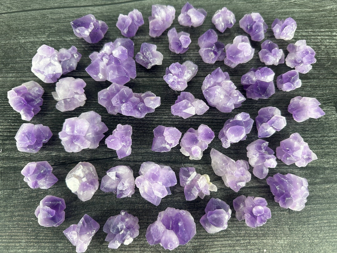 Amethyst Raw Geode Tooth Flower natural Crystal - Etsy