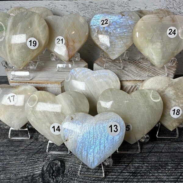 Moonstone Heart - Etsy
