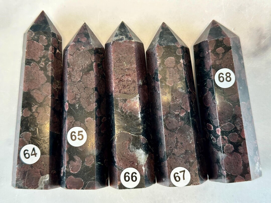 Garnet in Astrophyllite Tower (natural Crystal) You Select - Etsy