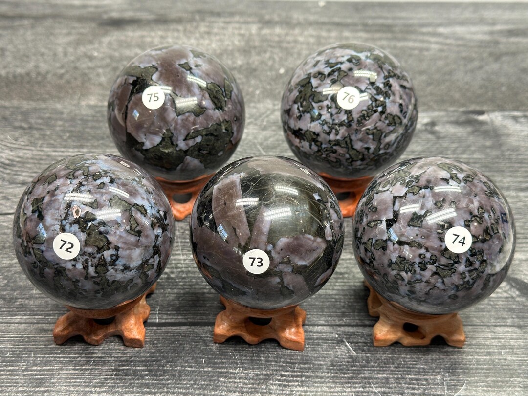 Indigo Gabbro Sphere & Stand (natural Crystal) You Select - Etsy