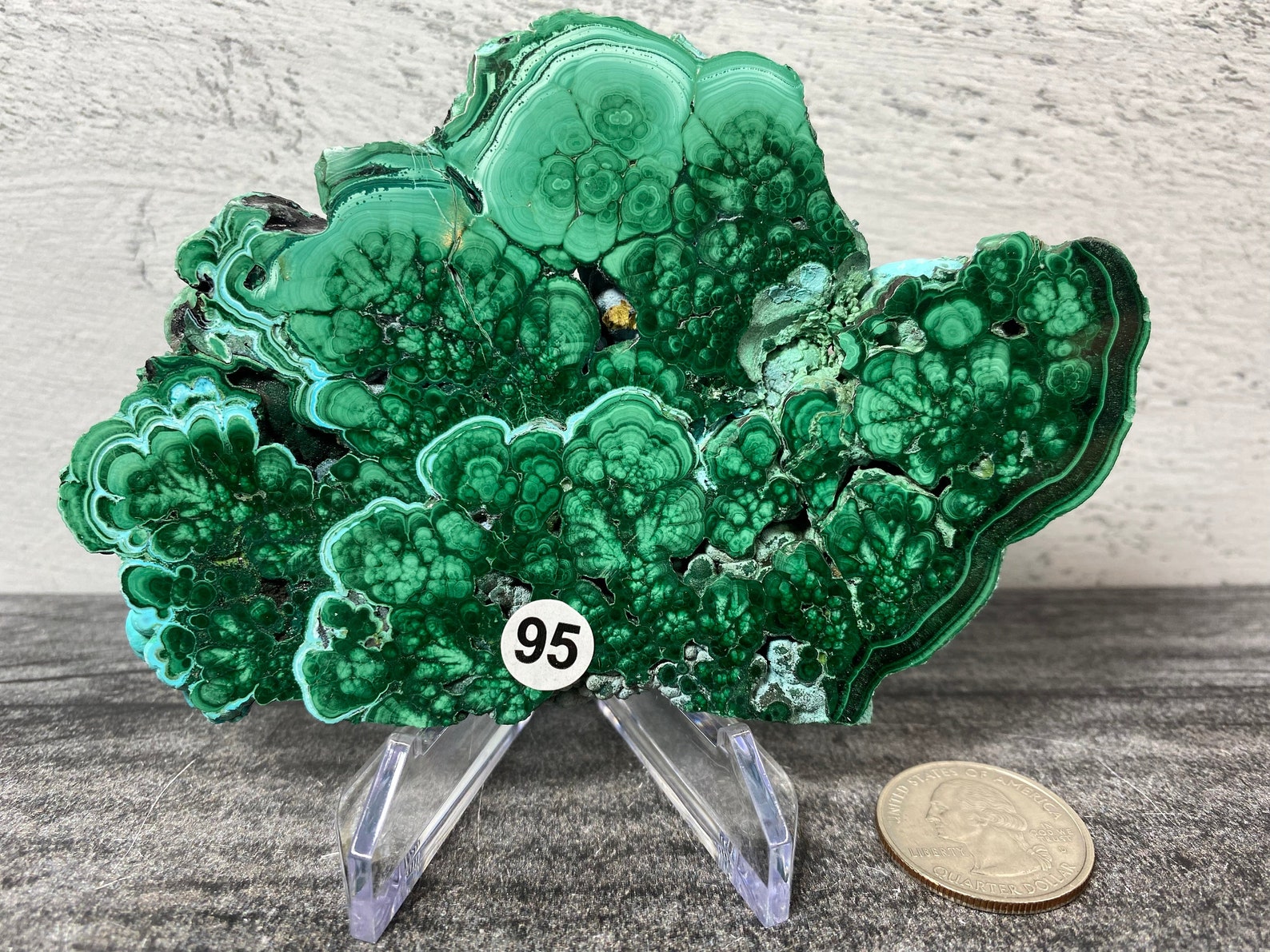 Malachite Slab natural Crystal With Stand - Etsy