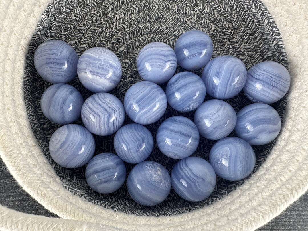 Blue Lace Agate Small Sphere (natural Crystal) - Etsy