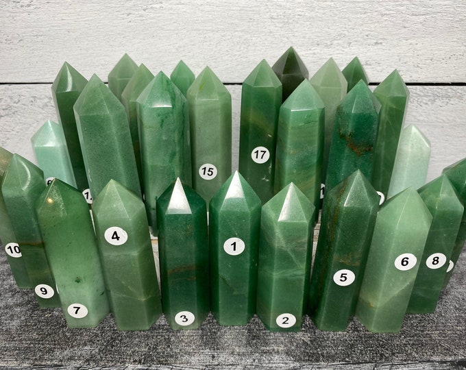 Green Aventurine Tower natural Crystal - Etsy