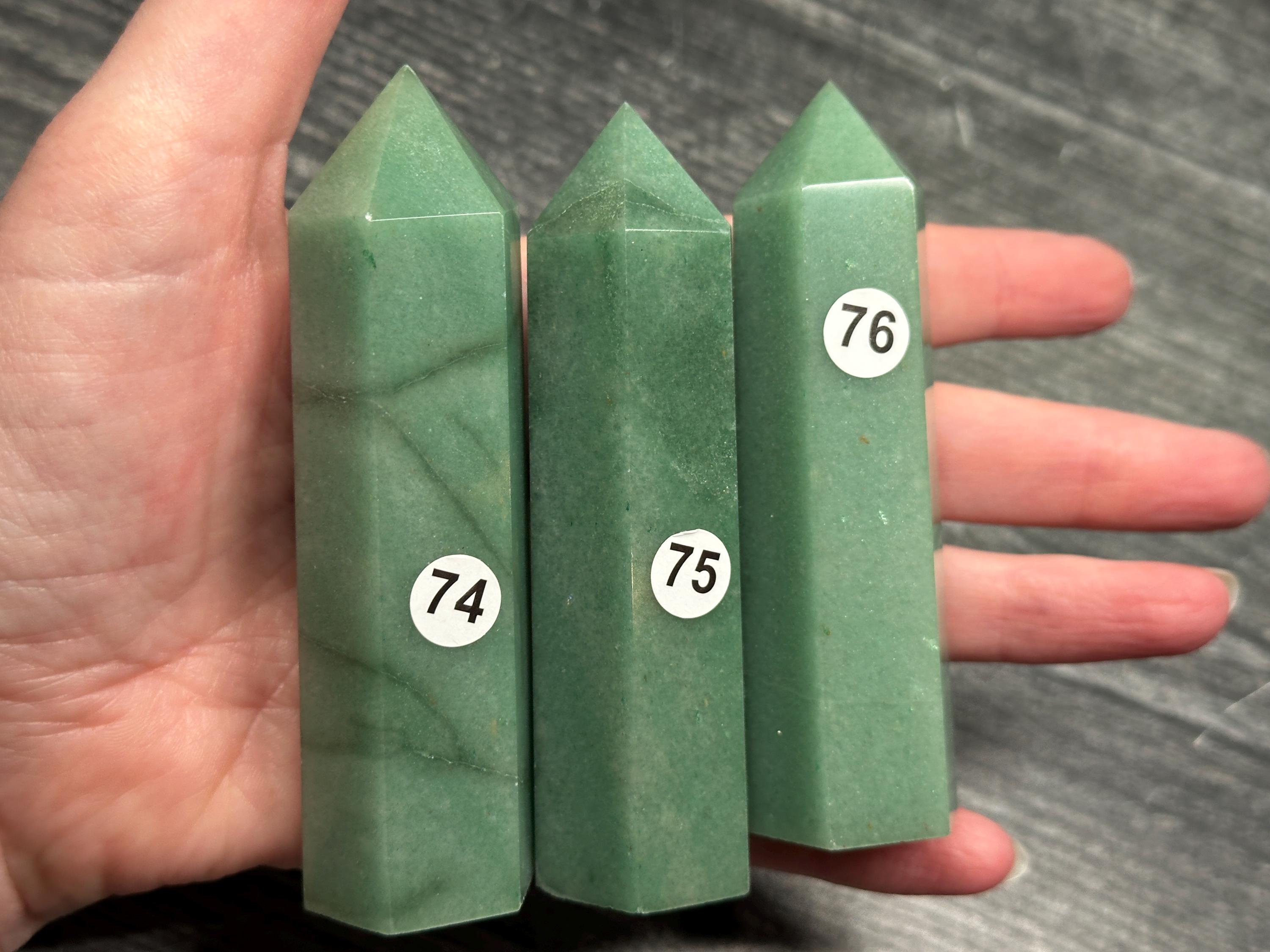 Green Aventurine Tower (natural Crystal) You Select - Etsy