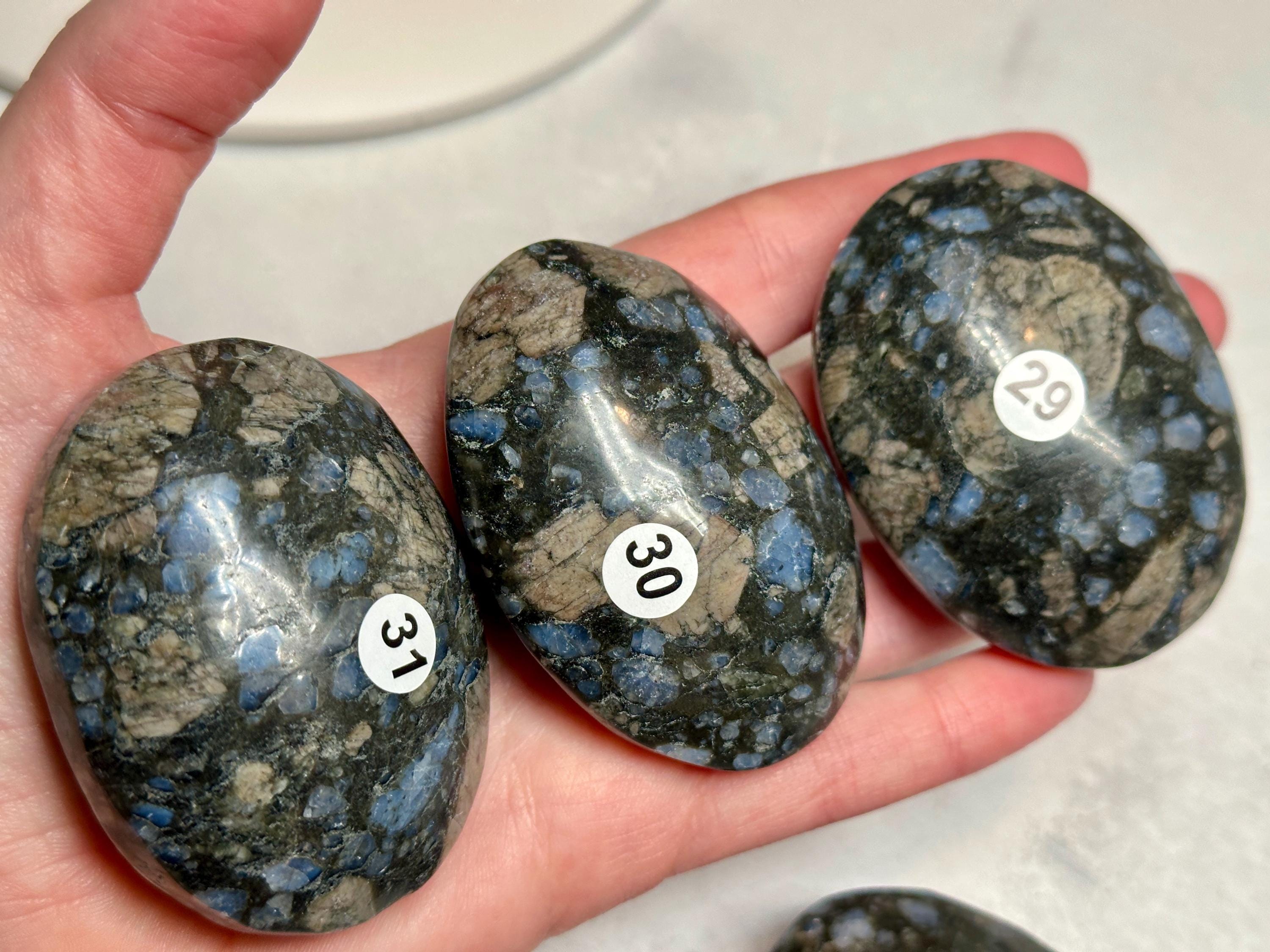 Blue Que Sera (llanite) Palm (natural Crystal) - Etsy