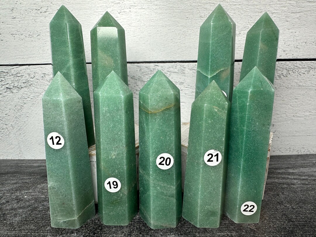Green Aventurine Tower natural Crystal - Etsy