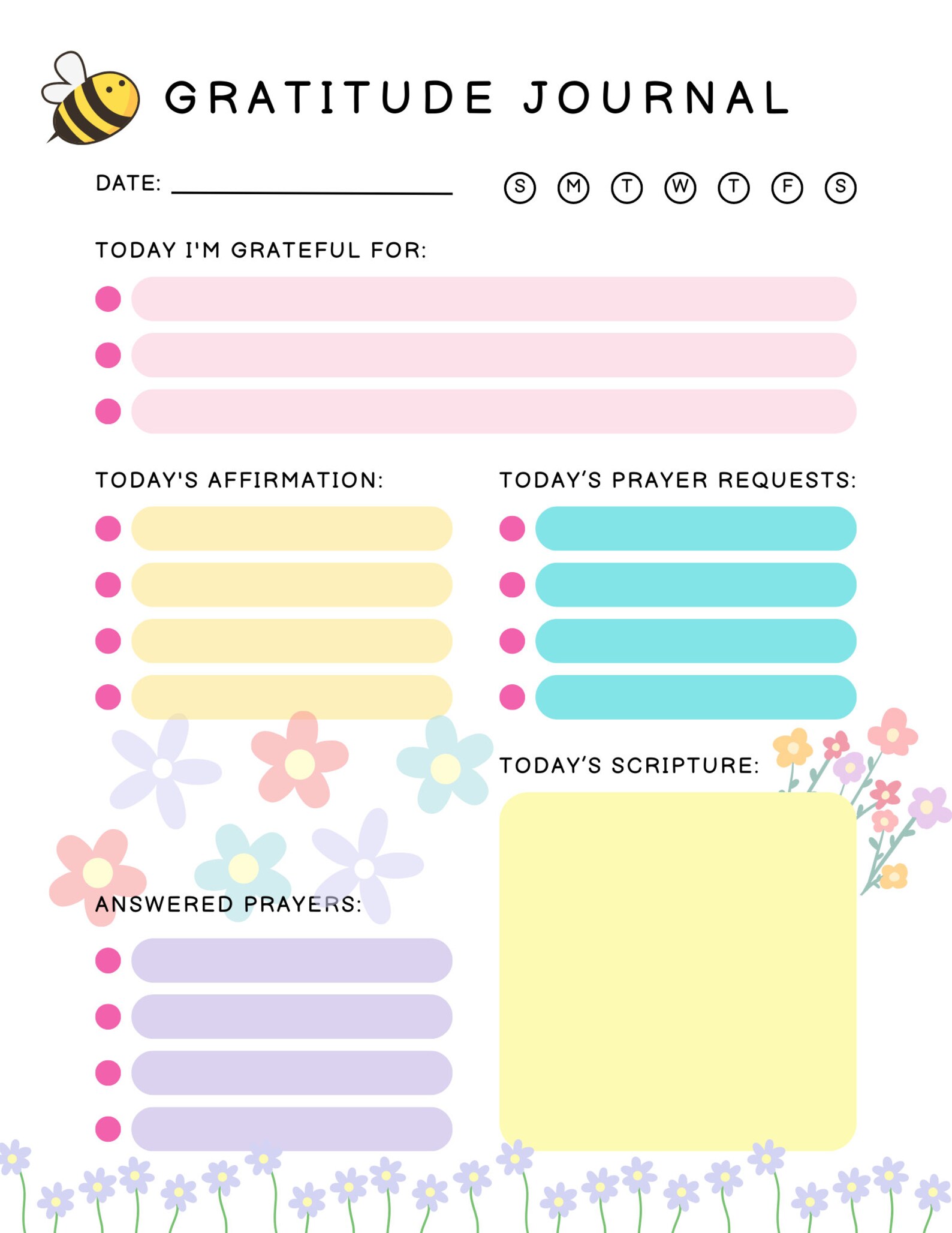 Gratitude Journal Printable - Etsy