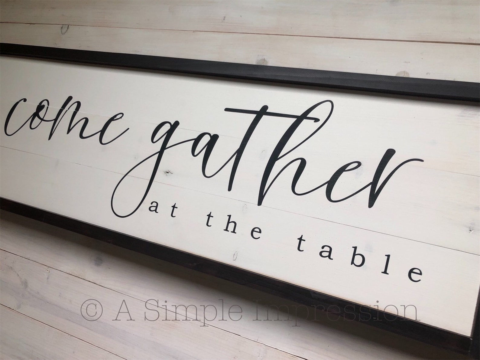 Come Gather at the Table Wood Sign Dining Room Wood Painted | Etsy