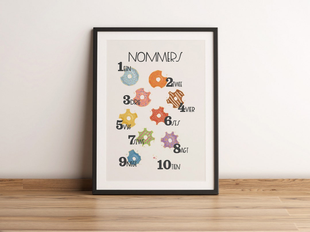 Kids Poster Afrikaans Educational Wall Art South African Nursery Décor ...