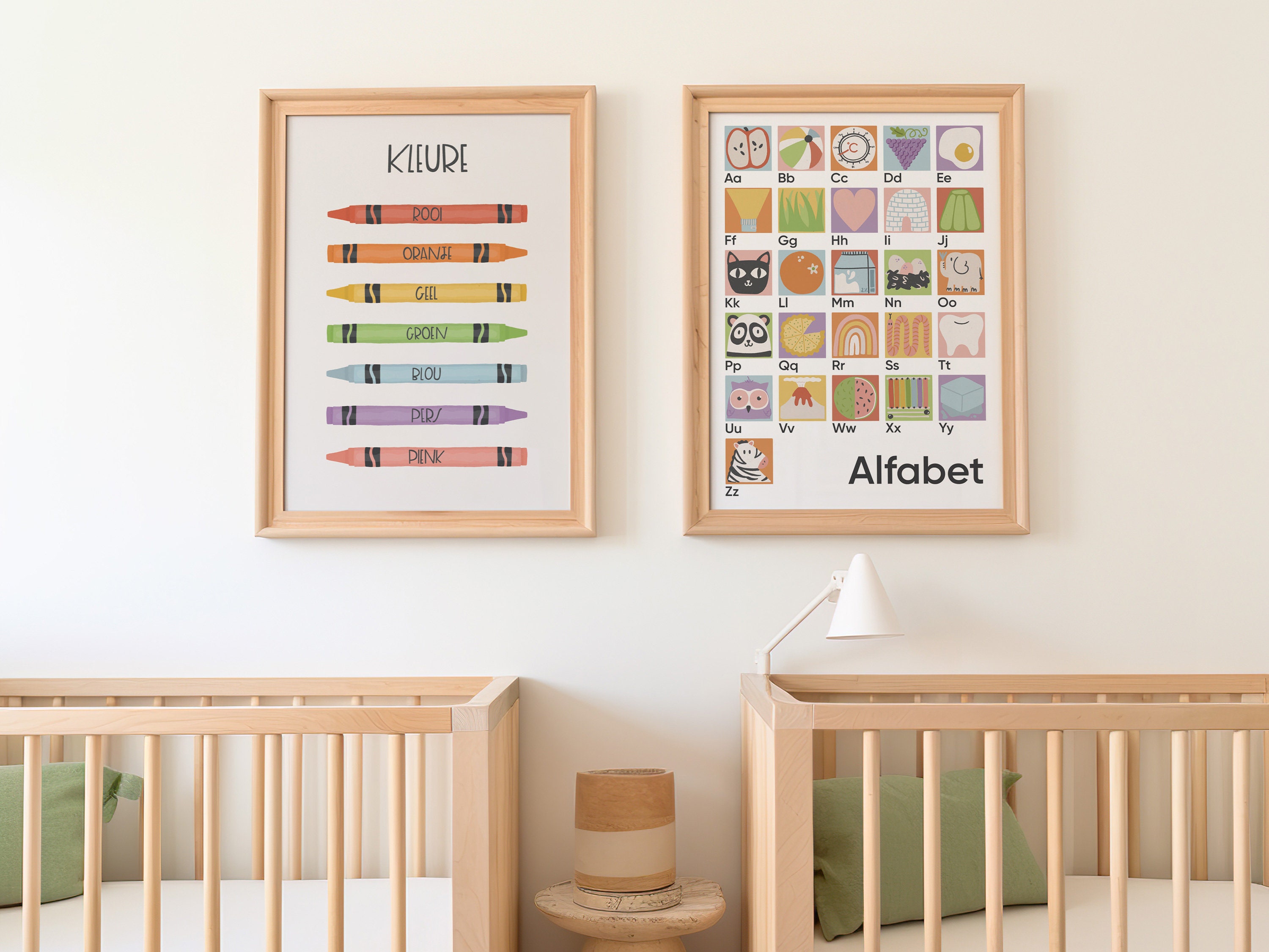 Nursery Poster Afrikaans Alphabet Illustration Wall Art Kids South ...