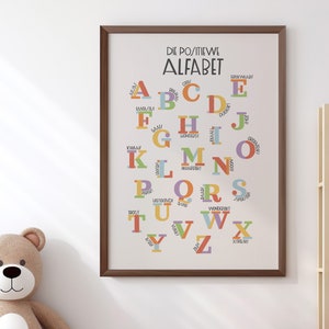 Kids Print Afrikaans Alphabet Poster South Africa Nursery Wall Art ...