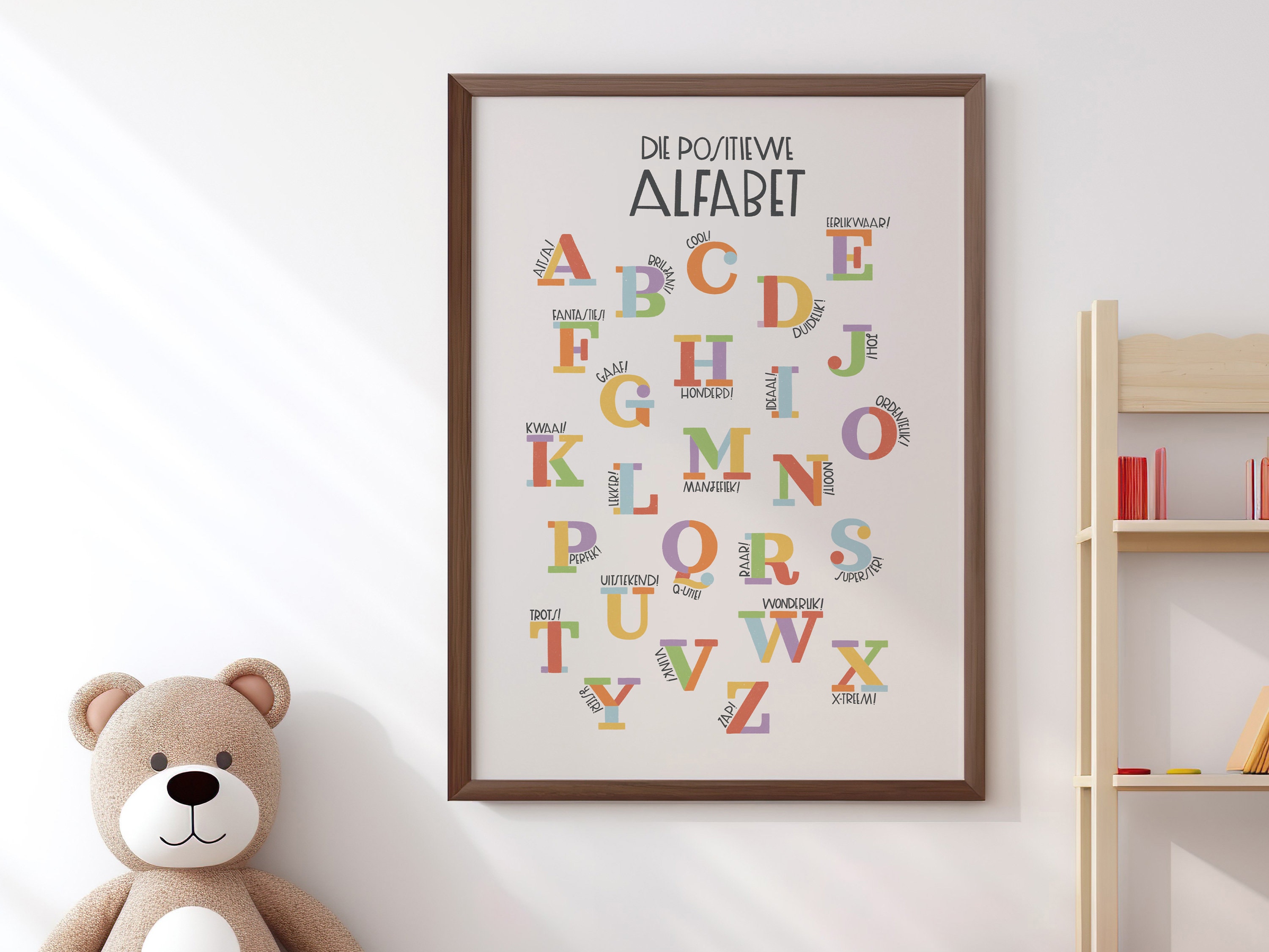Kids Print Afrikaans Alphabet Poster South Africa Nursery Wall Art ...