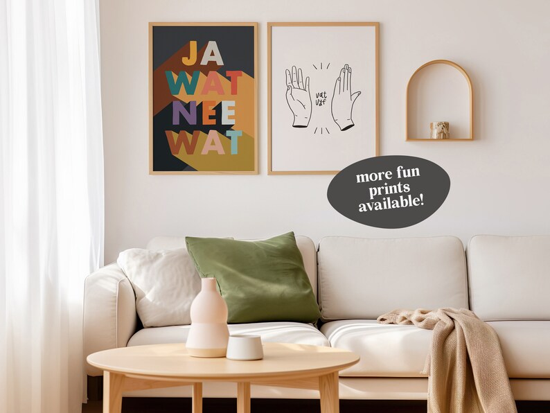 Afrikaans Illustration Print Minimal Hands Afrikaans Art Illustration ...