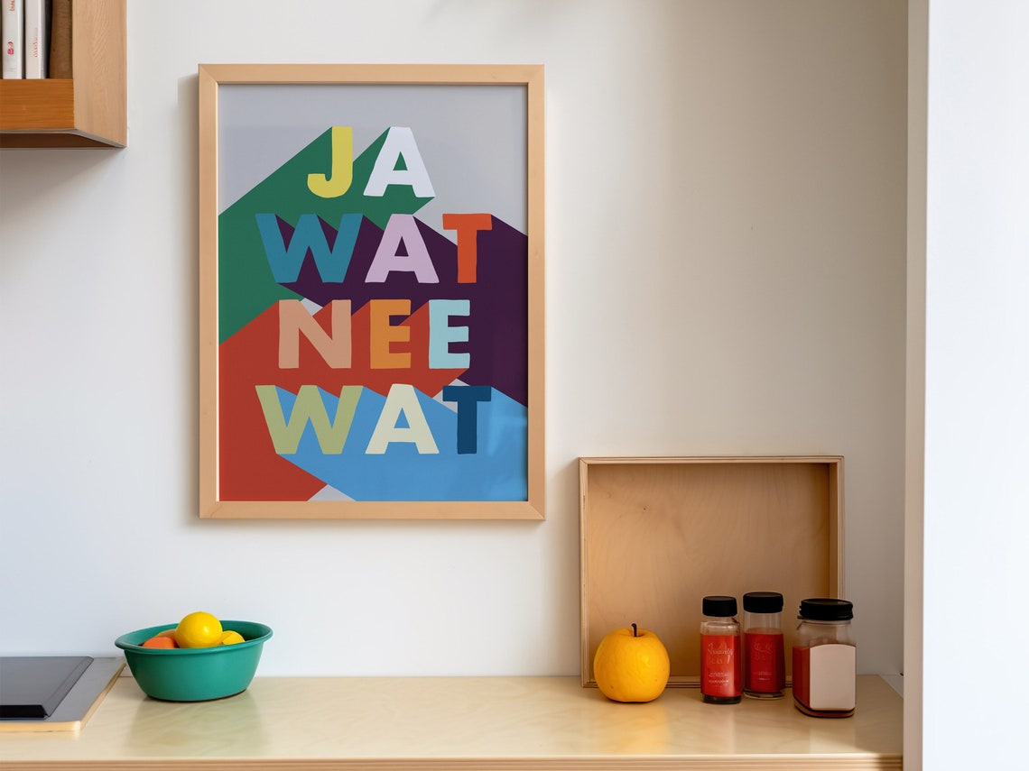 Print Afrikaans Saying Fun Wall Art South Africa Décor Quirky Afrikaans ...
