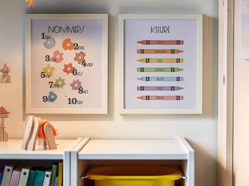 Educational Print Afrikaans Kids Poster Wall Art Illustration Kids ...