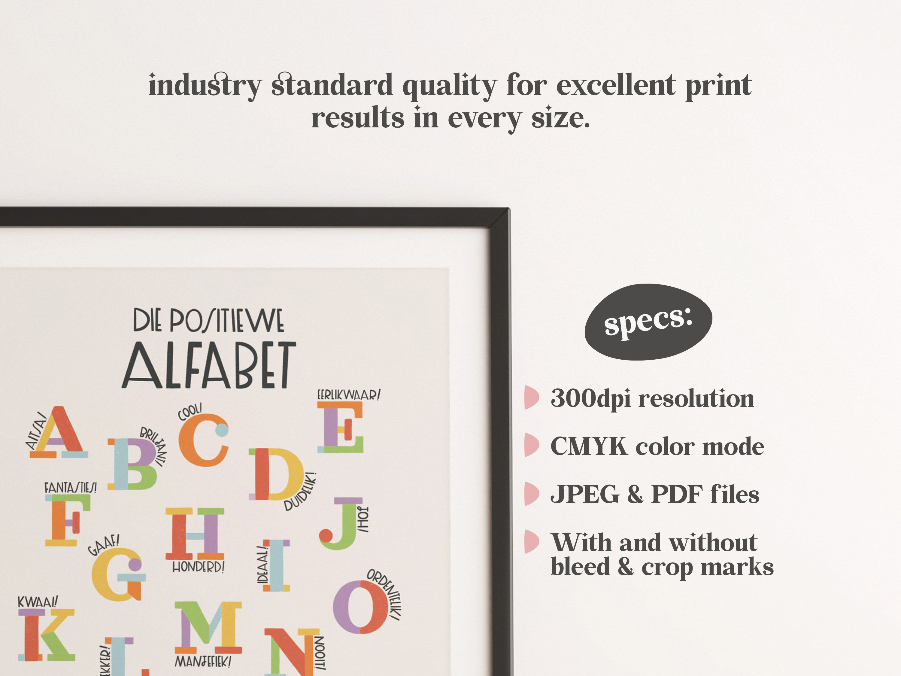 Kids Print Afrikaans Alphabet Poster South Africa Nursery Wall Art ...