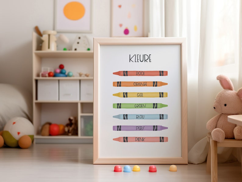 Educational Print Afrikaans Kids Poster Wall Art Illustration Kids ...