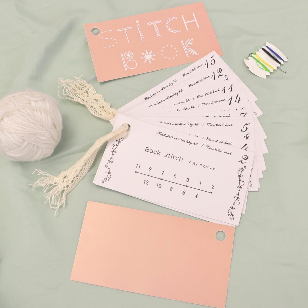 Mini Stitch Book Embroidery, Sewing Book for Beginners, DIY Stitch Book ...