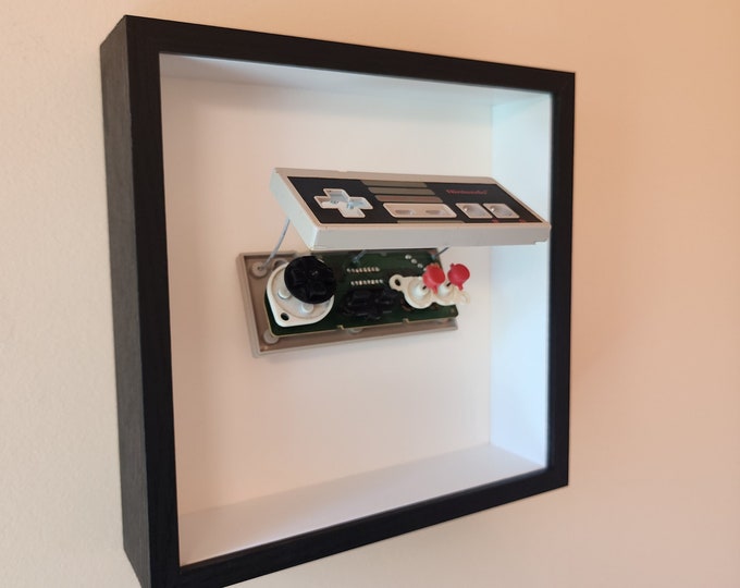 Exploded View Nintendo NES Controller With Frame, Disassemble Art ...