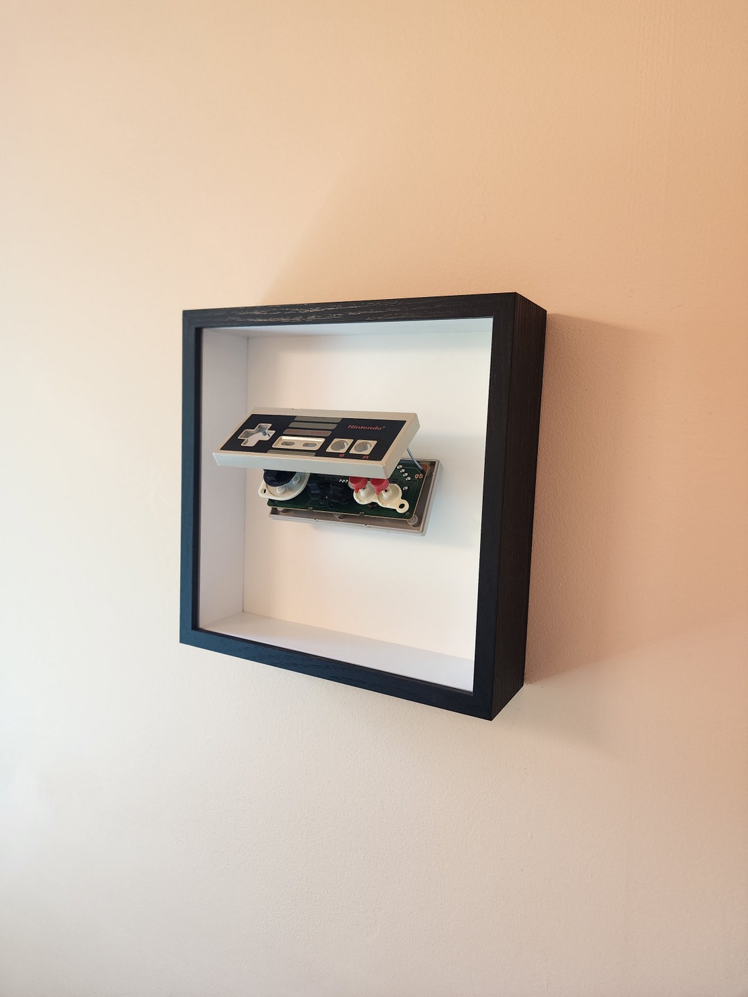 Exploded View Nintendo NES Controller With Frame, Disassemble Art ...