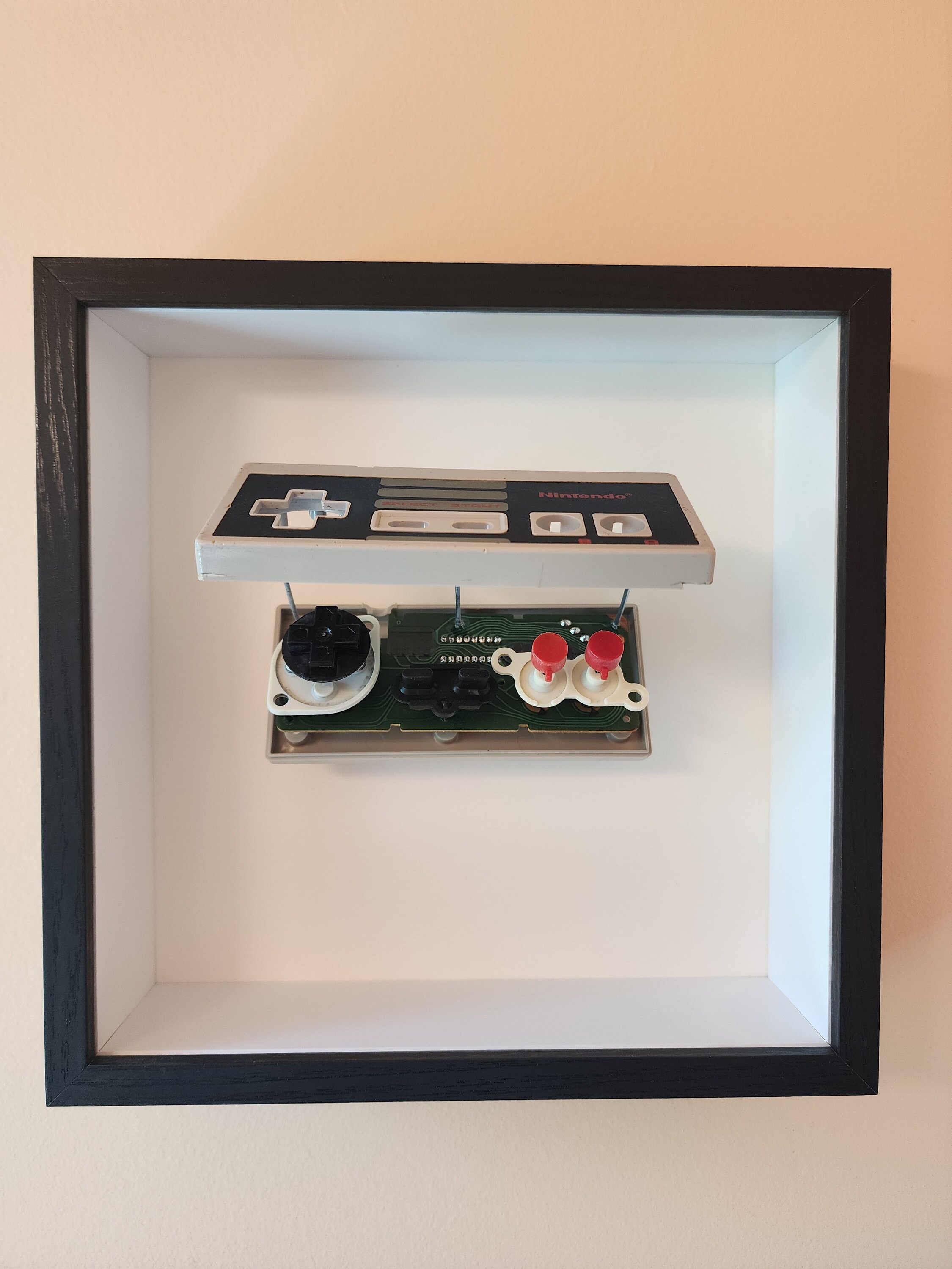 Exploded View Nintendo NES Controller With Frame, Disassemble Art ...
