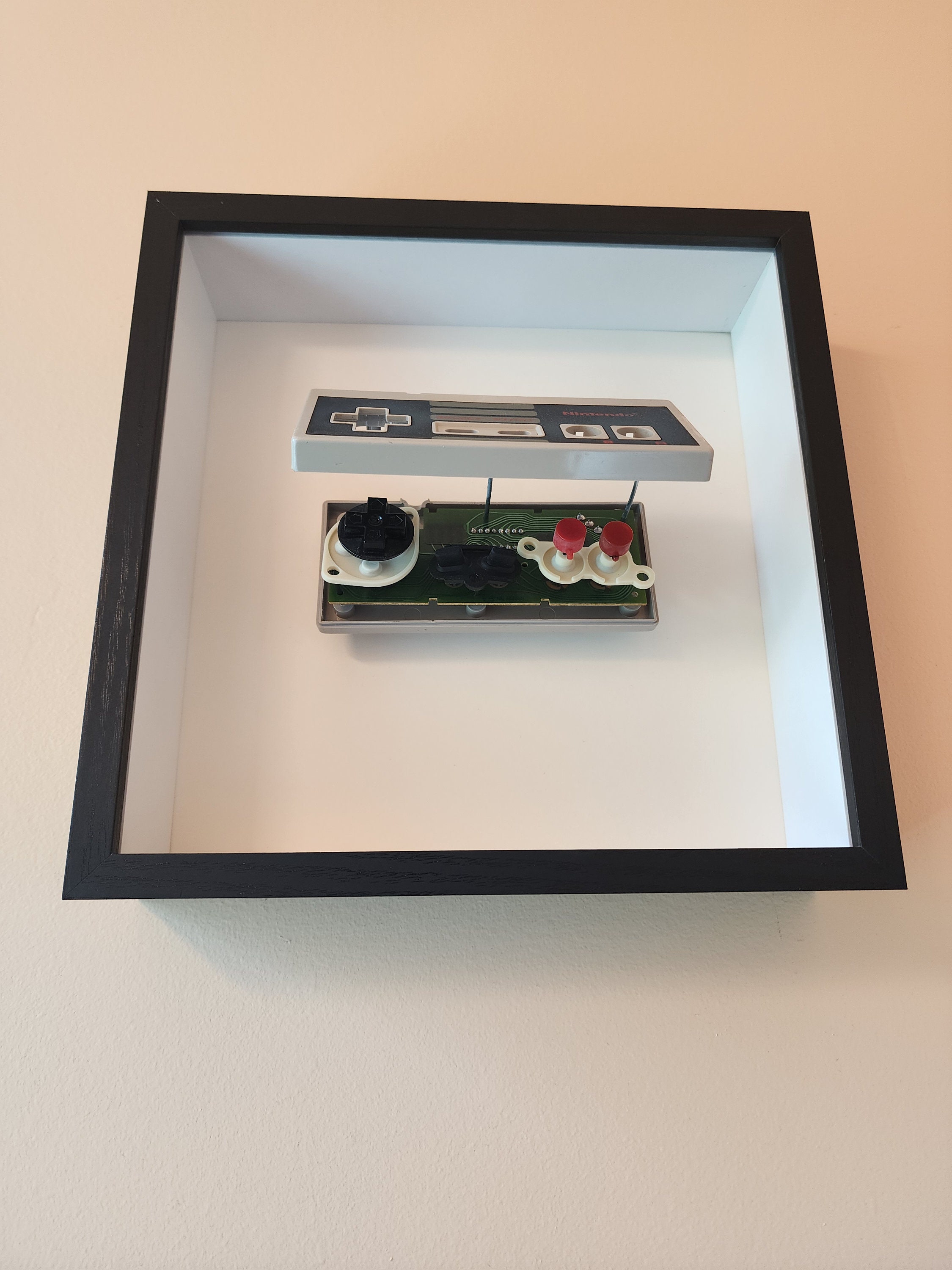 Exploded View Nintendo NES Controller With Frame, Disassemble Art ...