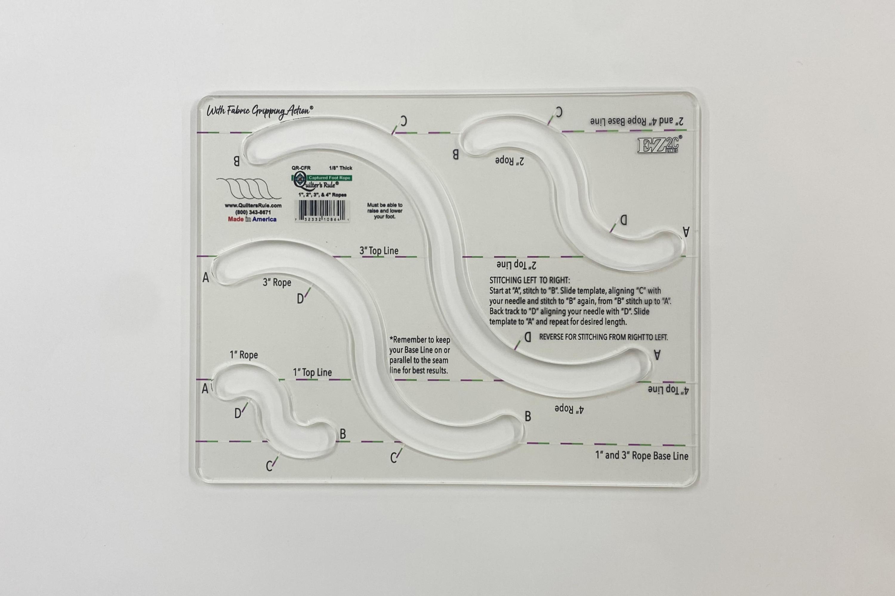 Captured Foot Rope Quilting Template: 4-size Rope Design Tool - Etsy