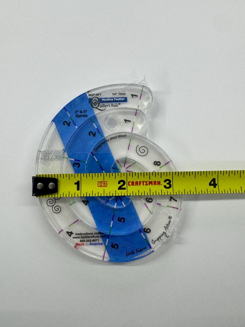 Nautilus Feather Quilting Tool | Spiral Quilting Ruler | Sewing ...